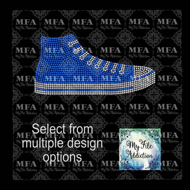 My File Addiction - High Top & Low Top Tennis Shoe Rhinestone Digital ...