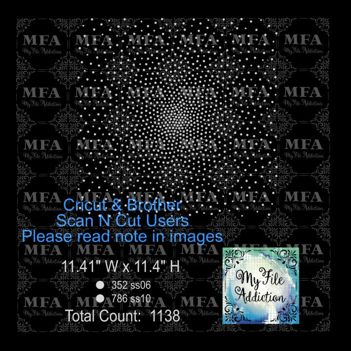 My File Addiction - Square Scatter Rhinestone Digital Download