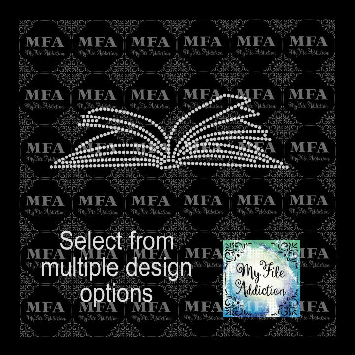 My File Addiction - Books Rhinestone Digital Download