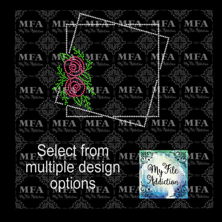 My File Addiction - Borders & Frames Rhinestone Digital Download